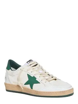 GOLDEN GOOSE Ballstar Low Top Sneakers - White/green