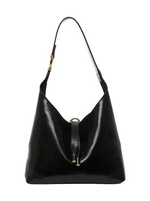 Chloé Marcie Small Leather Hobo Bag Black