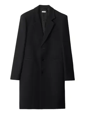 Burberry Wool Tailored Coat - Black