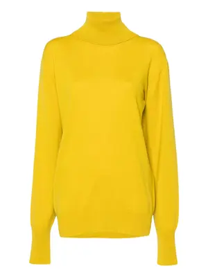 JIL SANDER Knitted Cashmere Jumper - Yellow