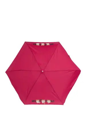 Moschino Teddy-motif Compact Umbrella - Pink