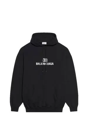 Balenciaga Bb Pixel Medium Fit Hoodie - Black
