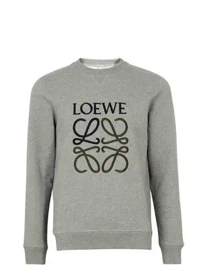 Loewe Anagram Embroidered Sweatshirt - Grey Melange