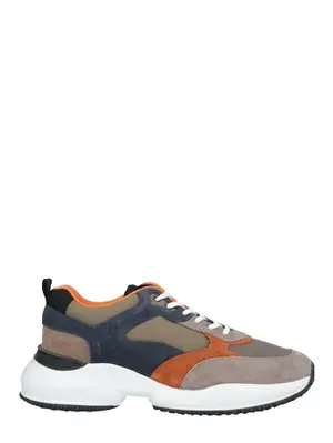 Hogan Leather And Textile Sneakers - Grey