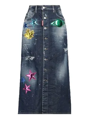Dsquared2 Denim Flared Skirt - Blue