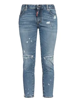 Dsquared2 Jeans With Crystal Embellishments - Blue