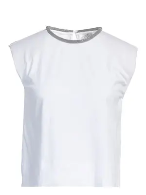 Brunello Cucinelli T-shirt With Appliqués - White