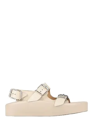 MAISON MARGIELA Leather Sandals - Beige