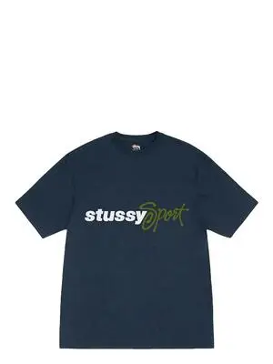 StÜssy Sport Script Tee Shirt - Navy Blue