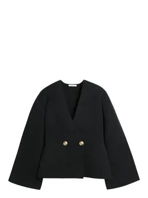 BY MALENE BIRGER Tinley Ribbed Double-breasted Sweater - Black