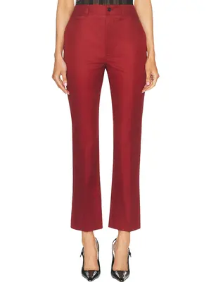 Saint Laurent Bootcut Pant - Rouge Fonce