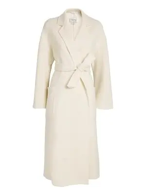 Max Mara Cashmere Belted Coat - White