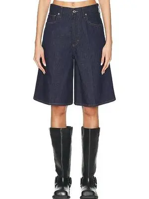 AGOLDE Nolan Short In Dark Wash Denim - Pure
