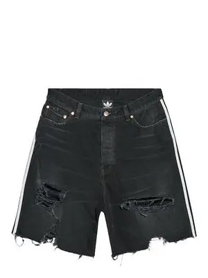 Balenciaga X Adidas Denim Baggy Shorts - Black