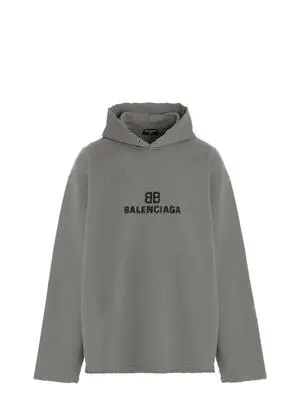 Balenciaga Distressed Bb Pixel Hoodie - Taupe