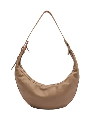 Khaite Augustina Grained Leather Hobo Bag - Brown