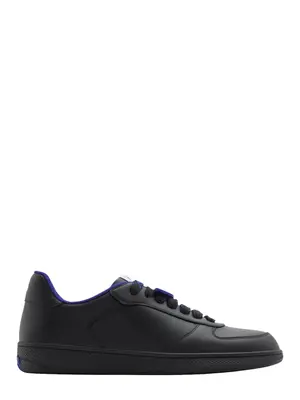 Burberry Terrace Leather Sneakers - Black