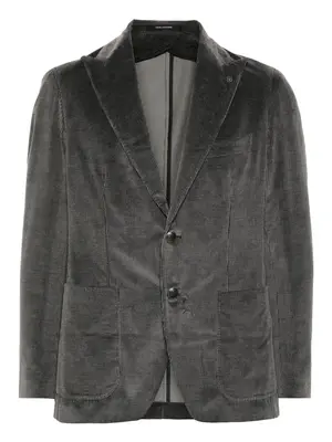 Tagliatore Single-breasted Corduroy Blazer - Grey