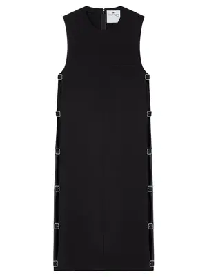 COURREGES Multi-strap Midi Dress - Black