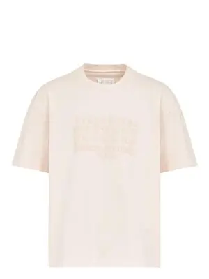 MAISON MARGIELA Logo-embroidered Cotton T-shirt - Pink