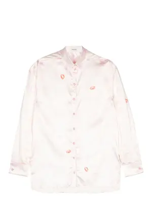 Sonia Rykiel Paris Lipstick-print Shirt - Neutrals