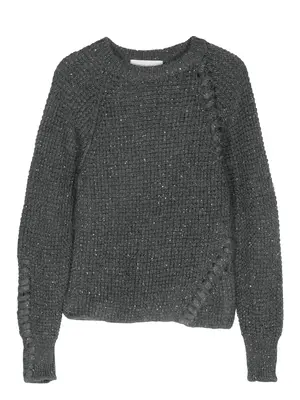 GENNY Sequinned Sweater - Grey