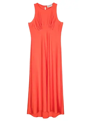 Sonia Rykiel Paris Bustier-detail A-line Midi Dress - Orange