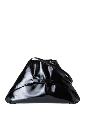 Akris Ai Medium Lacquered Leather Tote Bag - Black