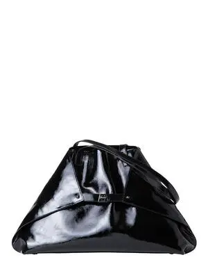 Akris Ai Medium Lacquered Leather Tote Bag - Black