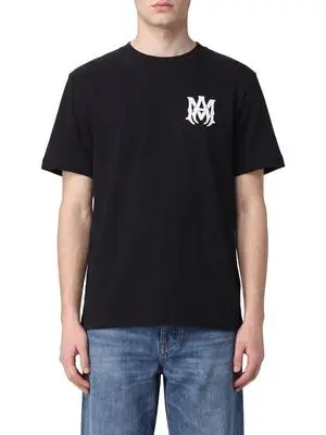 Amiri Relaxed Fit Drop Shoulder Cotton T-shirt With Logo - Black