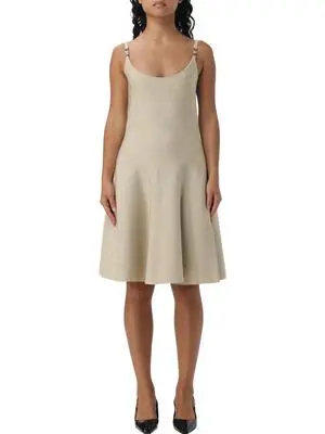 Versace Sleeveless Printed Midi Dress - Sand