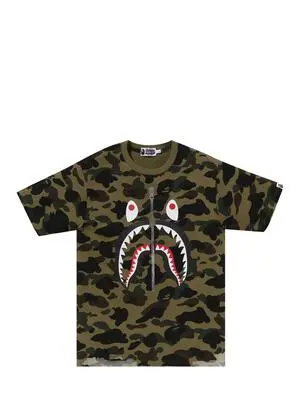 A BATHING APE 1st Camo Shark Tee - Green