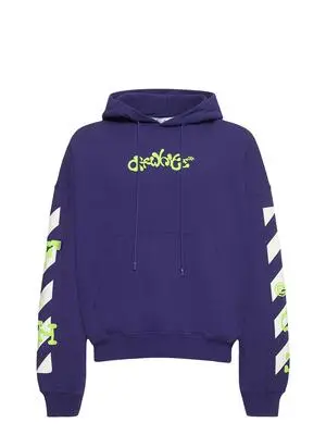 Off-White Boxy Fit Hoodie - Purple