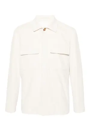 LARDINI Corduroy Shirt Jacket - White