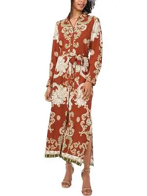 Vince Camuto Printed Border Shirt Dress - Ginger