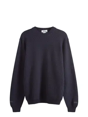 A.p.c. X Jjjjound Crew Knit Sweat - Dark Navy
