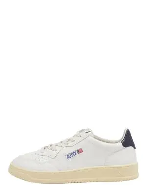 AUTRY 01 Low Leather Sneakers - White/navy