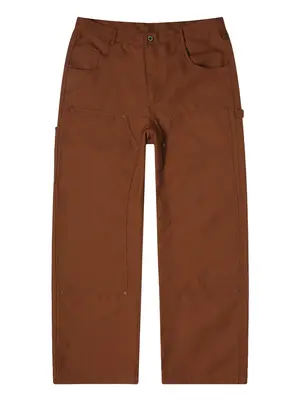 BRAIN DEAD Serge Wool Double Knee Utility Pants - Brown