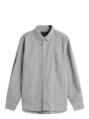 BEAMS Button Down Gingham Oxford Shirt - Black