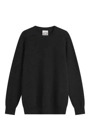 JAMIESON'S OF SHETLAND Crew Knit - Black Mix