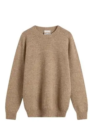 JAMIESON'S OF SHETLAND Crew Neck Knit - Camel