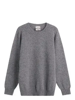 JAMIESON'S OF SHETLAND Crew Neck Knit - Slate