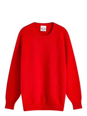 JAMIESON'S OF SHETLAND Crew Knit - Scarlet