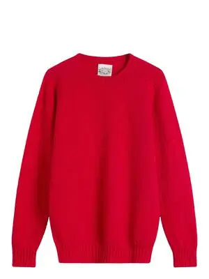 JAMIESON'S OF SHETLAND Crew Knit - Scarlet