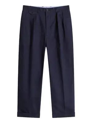 BEAMS 2 Pleat Chino - Navy