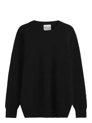 JAMIESON'S OF SHETLAND Crew Knit - Black