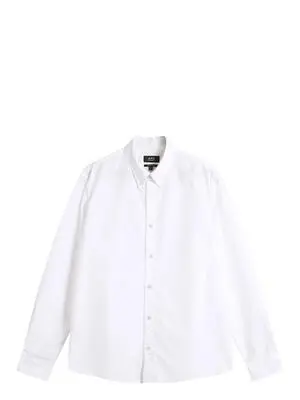 A.p.c. Greg Logo Button Down Oxford Shirt - White