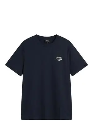 A.p.c. Rue Madame Logo T-shirt - Dark Navy/ecru