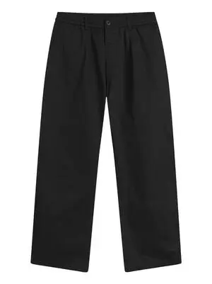 Universal Works Twill Pleated Track Pant - Black