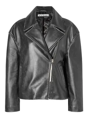 Acne Studios Lilket Leather Jacket - Black